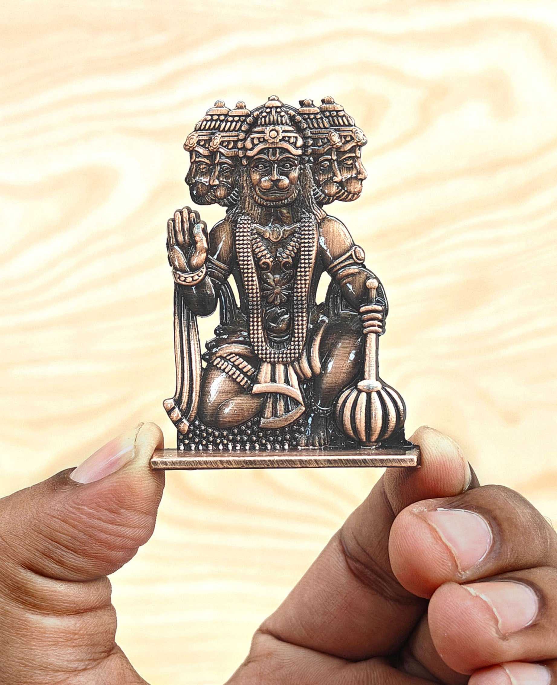SHINDE EXPORTS small size brass pital metal panchmukhi hanuman idol mu